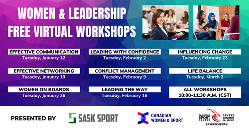 SaskCulture ~ Event: Women & Leadership: FREE Virtual Workshop Series